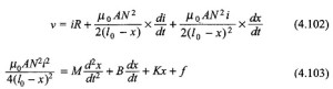 Dynamical Equations of Electromechanical Systems