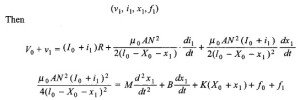Dynamical Equations of Electromechanical Systems