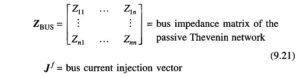 Algorithm for Short Circuit Computation | n bus System