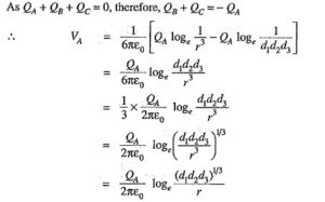 Capacitance of Three Phase Overhead Line | Symmetrical Spacing