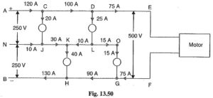 Three Wire DC Distribution System | Current Distribution