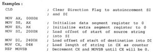 String Instruction in 8086