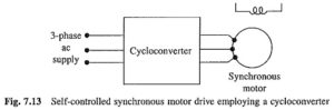 Self Controlled Synchronous Motor Drive Employing a Cycloconverter
