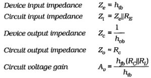 Common Base Circuit Diagram | Input and Output Impedance