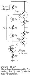 Capacitor Coupled Class AB Output Stage