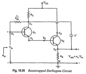 Bootstrapped Darlington Circuit Operation and its Equivalent Circuit