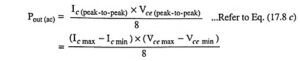 Class A Power Amplifiers (Direct Coupled with Resistive Load)