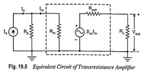 Transresistance Amplifier - Definition and Equivalent Circuit