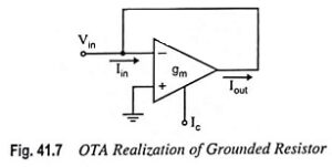 OTA as Programmable Resistor, Grounded Resistor and Floating Resistor