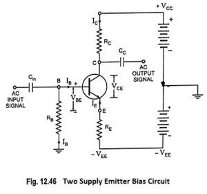 Two Supply Emitter Bias Circuit - EEEGUIDE.COM