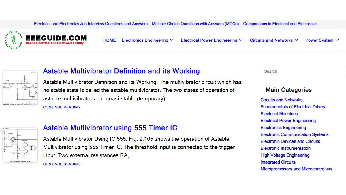EEEGUIDE - Online Electrical and Electronics Study
